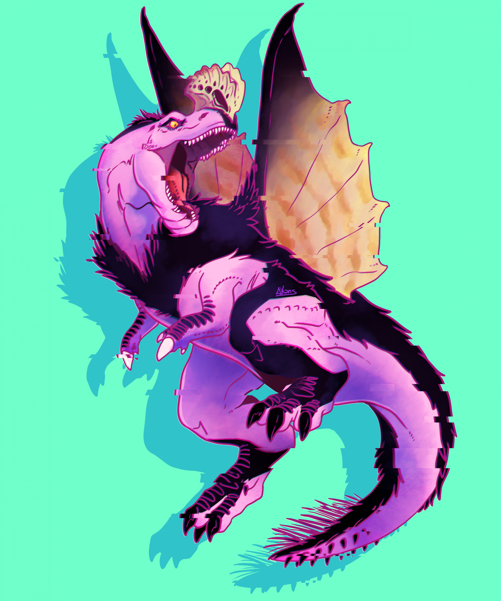 Glitch Anjanath by Akans Fur Affinity dot net