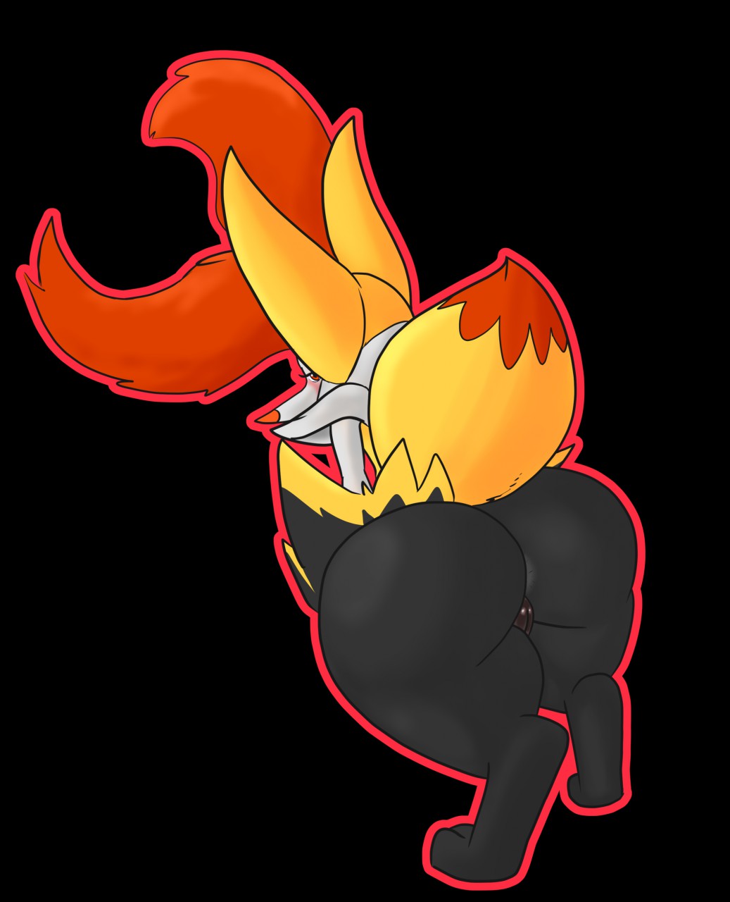 Rule 34 Anthro Ass Big Butt Big Ears Blush Braixen Chromethefox