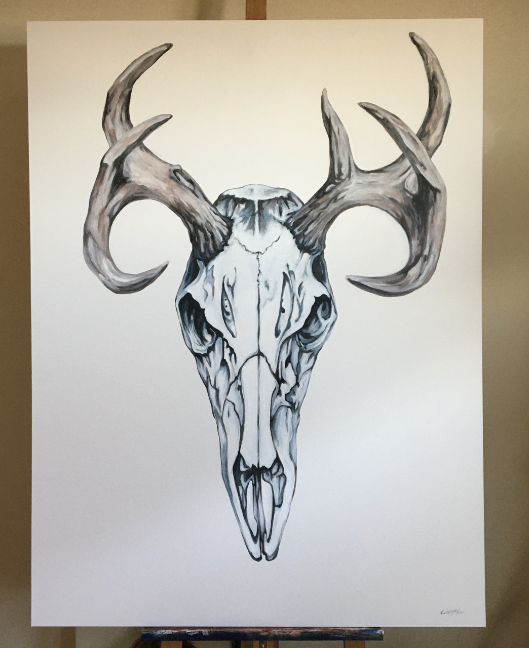 Deer Skull Painting by Coalpaw Fur Affinity dot net