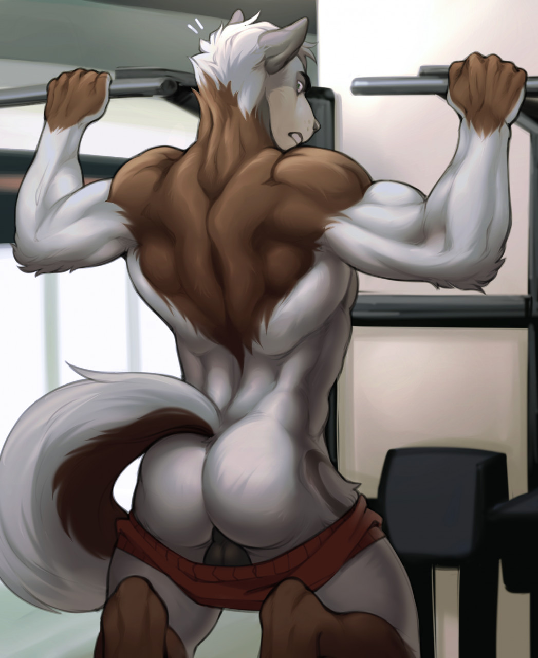 Rule 34 Anthro Ass Assisted Exposure Back Muscles Backsack Balls