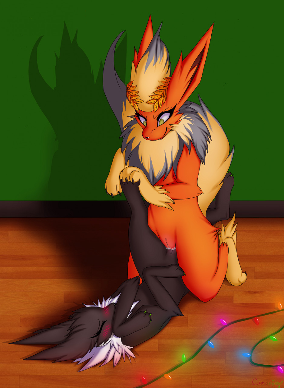 Rule 34 Akirajolteon Artist Black Body Black Fur Blush Christmas