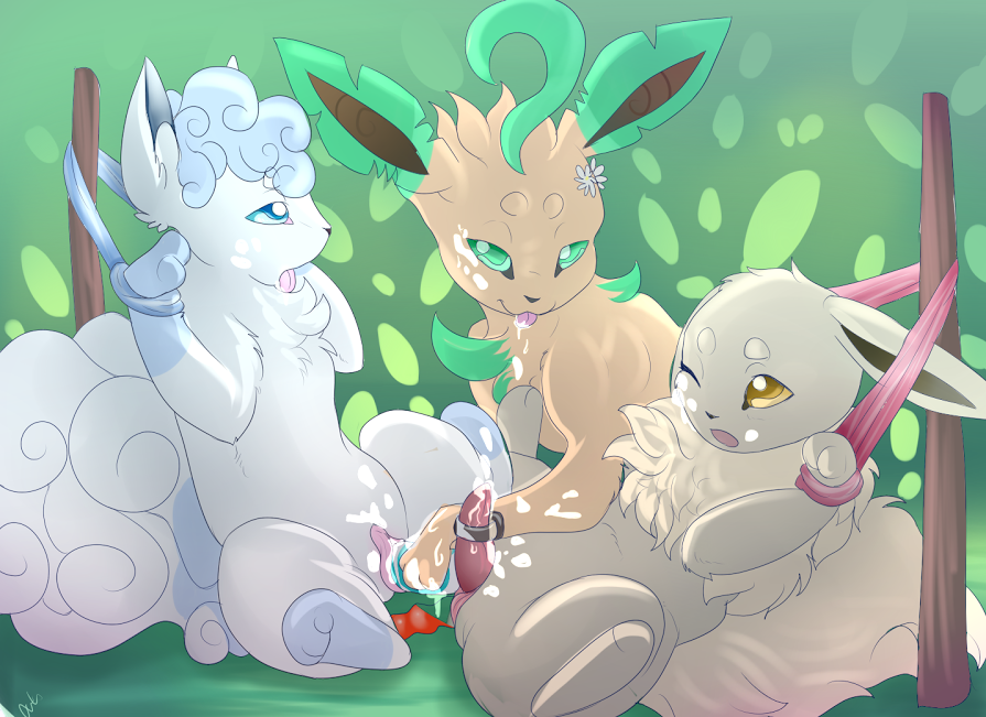 Rule 34 Alolan Form Alolan Vulpix Balls Bodily Fluids Bondage Bound