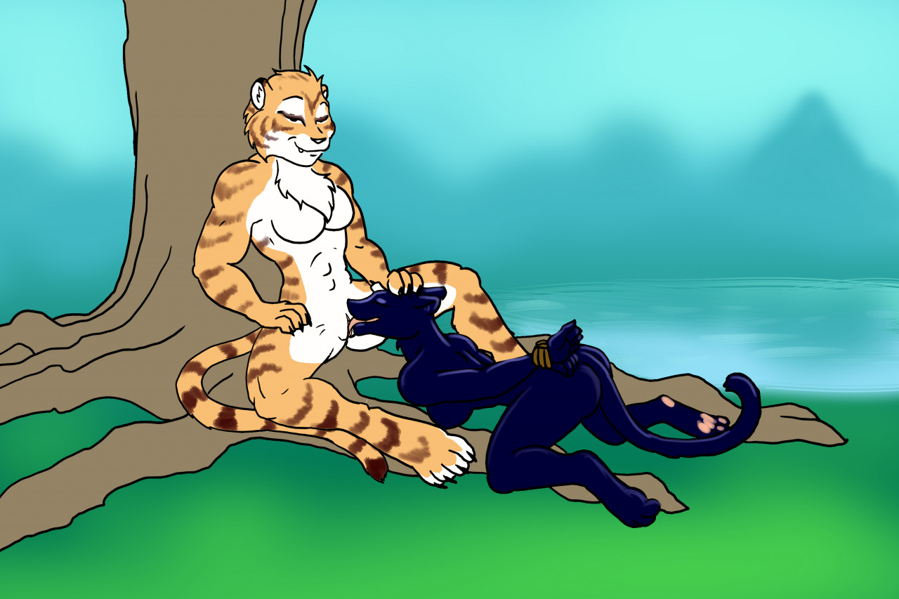 Rule 34 Anthro Cunnilingus Felid Female Femalefemale Forced Grass Hamsy Licking Mammal