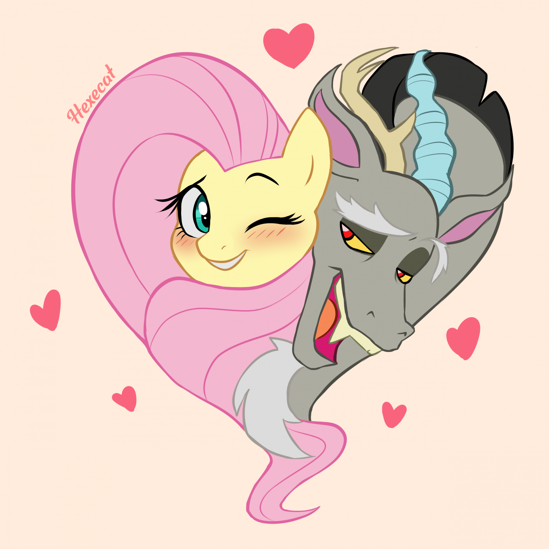 Mlp Discord And Fluttershy Love