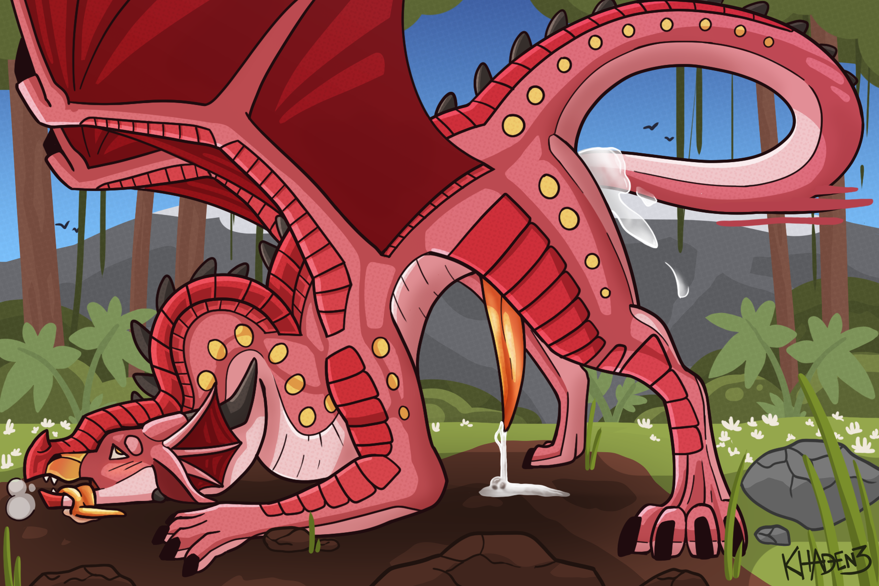 Rule 34 Ass Up Bent Over Bodily Fluids Dragon Drooling Eye Roll Feral Forest Genitals Hi Res