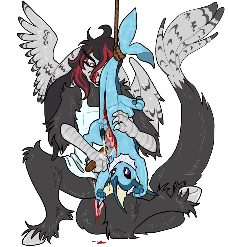 Rule 34 Anthro Anthro On Feral Apron Apron Only Avian Bird Black Body Bodily Fluids Bound