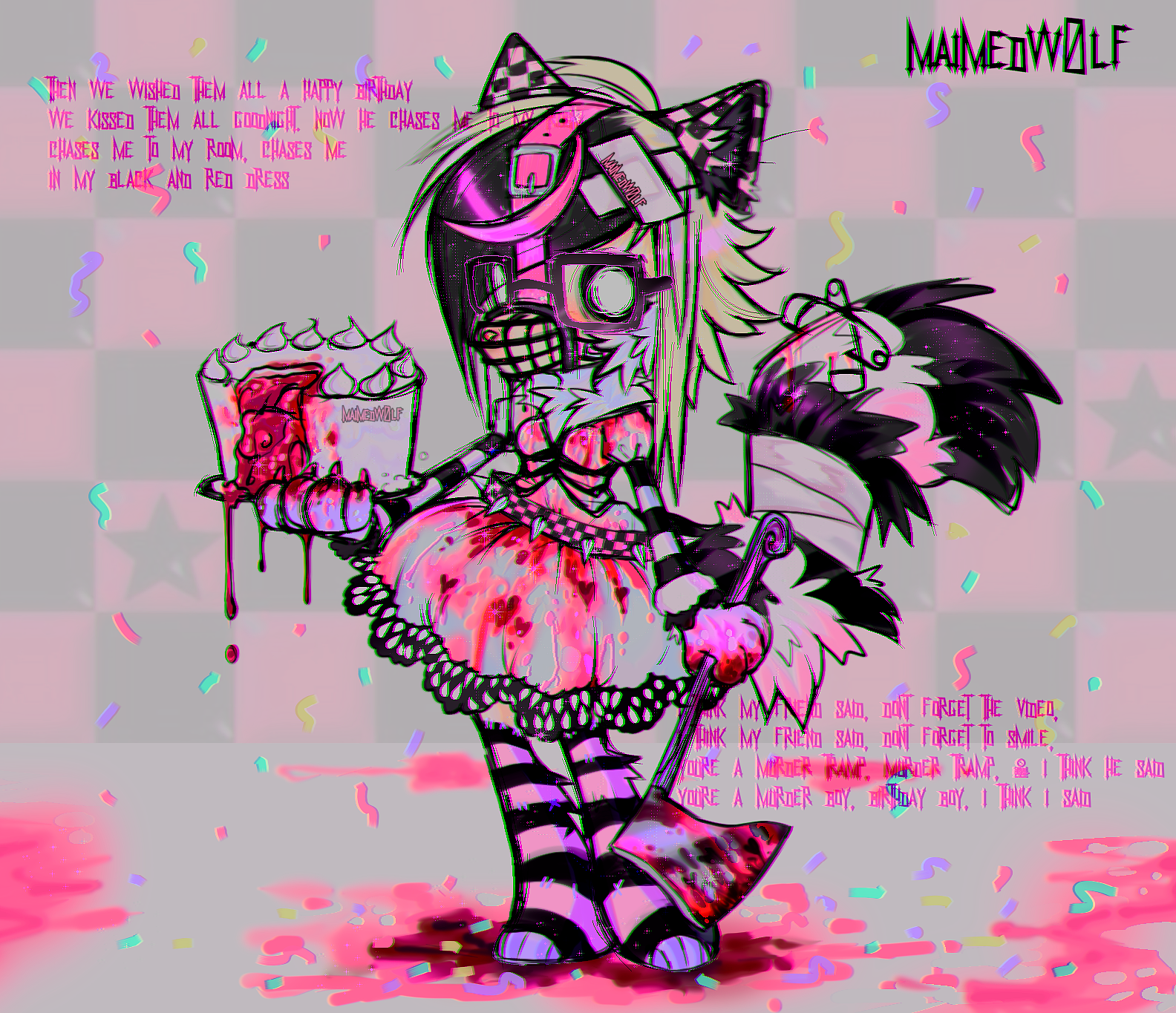 The Big Imageboard Tbib 2023 Abstract Background Alternative Fashion Anthro Axe Biped