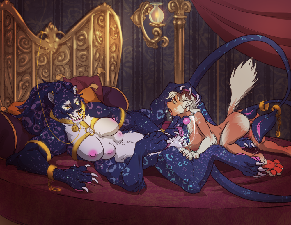 Rule 34 2 Tails 4 Breasts Anthro Bed Breasts Countershading Displacer