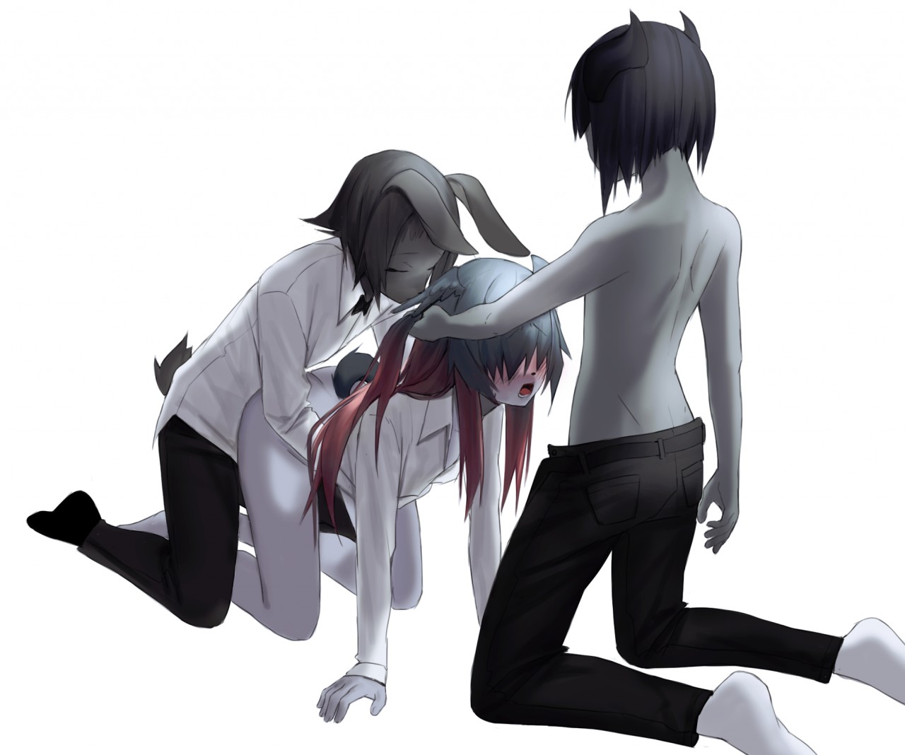 Rule 34 2020 Anthro Black Bottomwear Black Clothing Black Hair Black