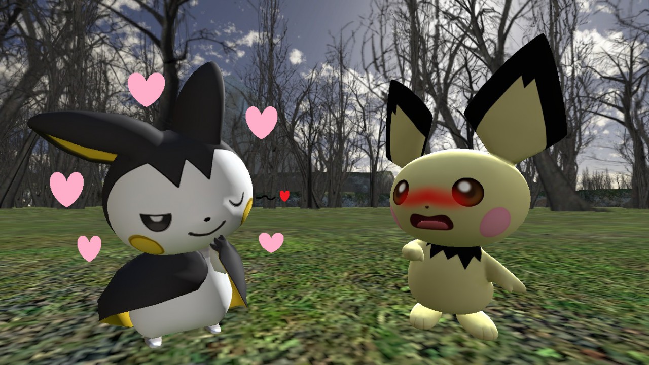 A Female Emolga Flirting With Pichu By Skulltronprime969 Fur Affinity Dot Net