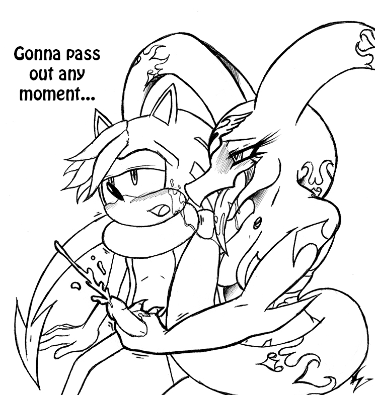 Rule 34 2015 Anthro Asphyxiation Black And White Blush Bodily Fluids