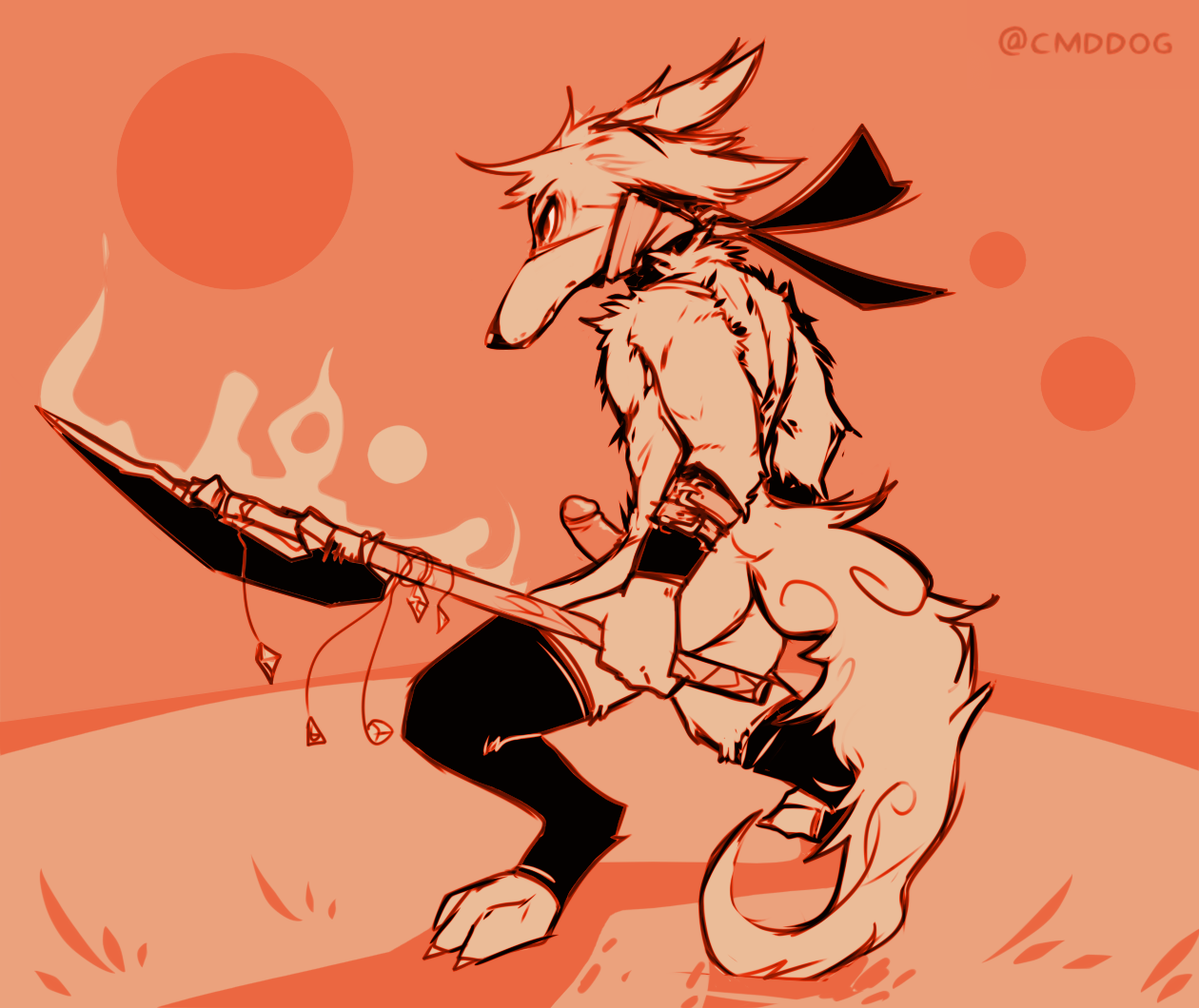Rule 34 2023 Anthro Ass Bardiche Biped Black Clothing Black Legwear Black Thigh Highs Borzoi