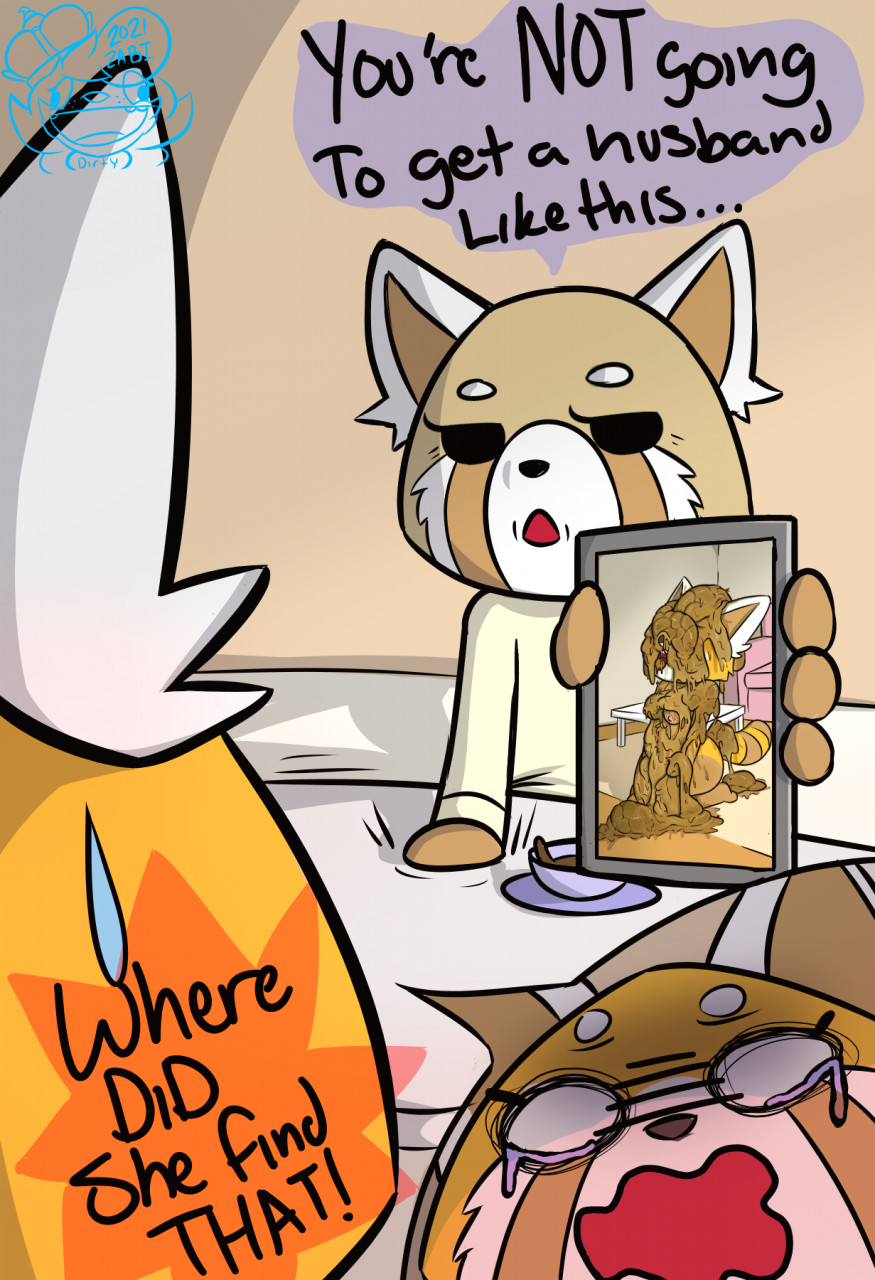 Rule 34 Aggressive Retsuko Ailurid Anthro Blush Bodily Fluids Breasts